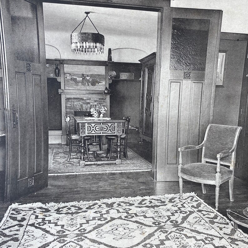Antique French Interior Design Image for Framing 1930's 30's Thirties ...
