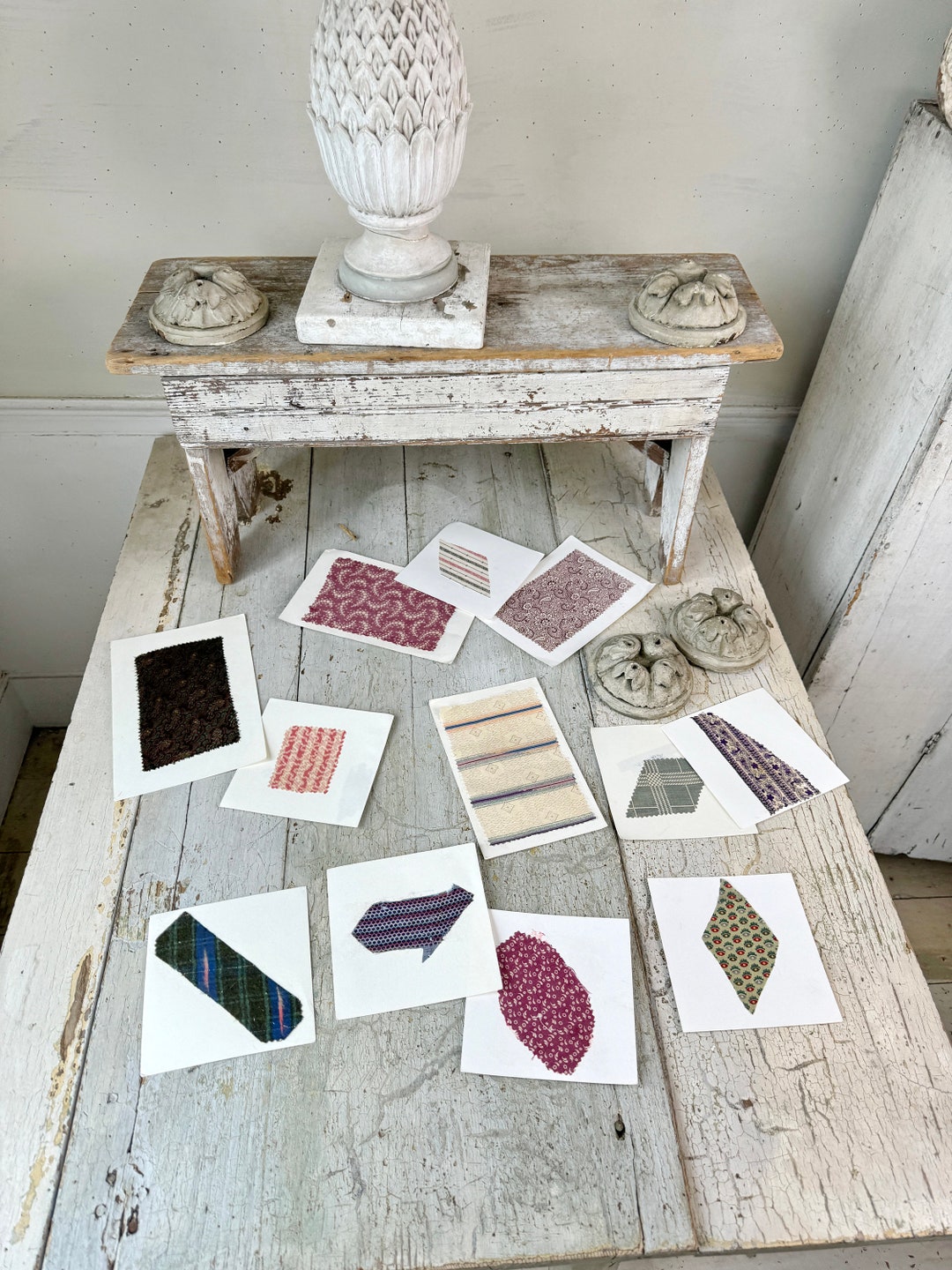 12 INSPIRATION Board / Patchwork Patches French Fabric Samples 1700's ...