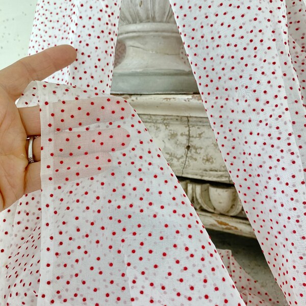 1950s Red Fabric - Etsy