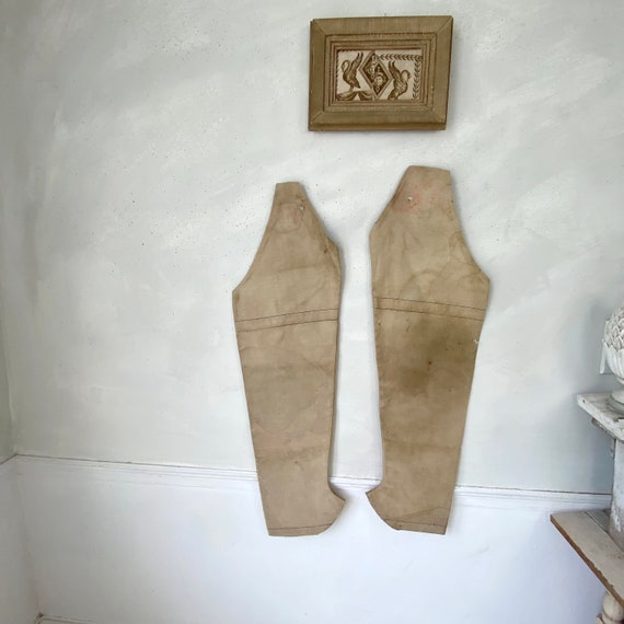 Blacksmith chaps French work wear Antique Vintage pan… - Gem