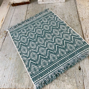 RARE Antique Overshot Linsey Woolsey SAMPLE European Hand Woven ...