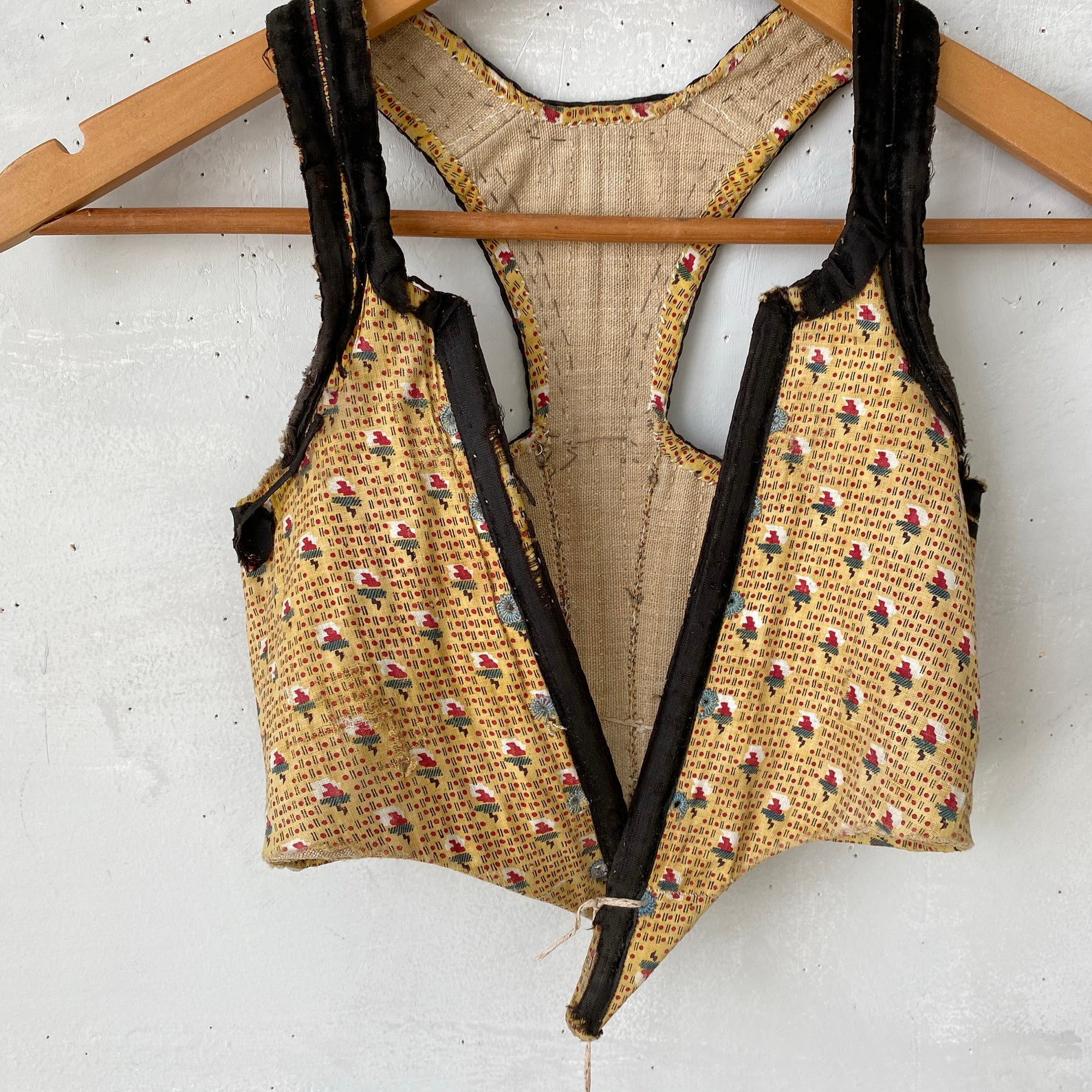 French Bodice Corset 18th Century Antique Folk Dress 1770 With Rump ...