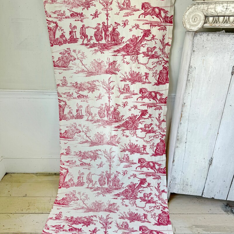 Red Toile Fabric - Etsy