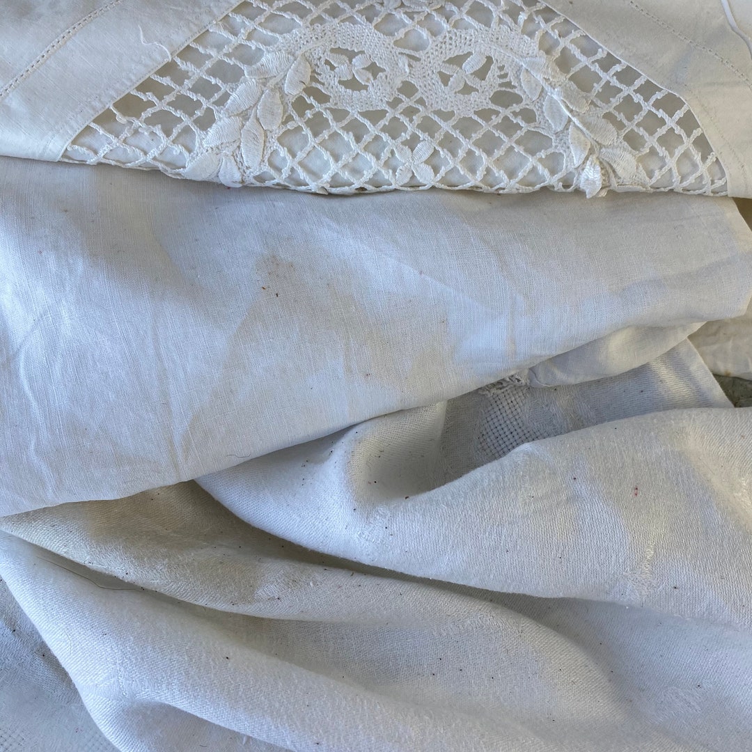 French Fabric Project Bundle Pack Lace and Linen Material for Sewing ...