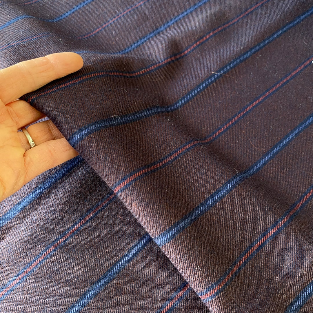 62x50 French SOFT WOOL Unused Fabric OLD Workwear Woven Material ...
