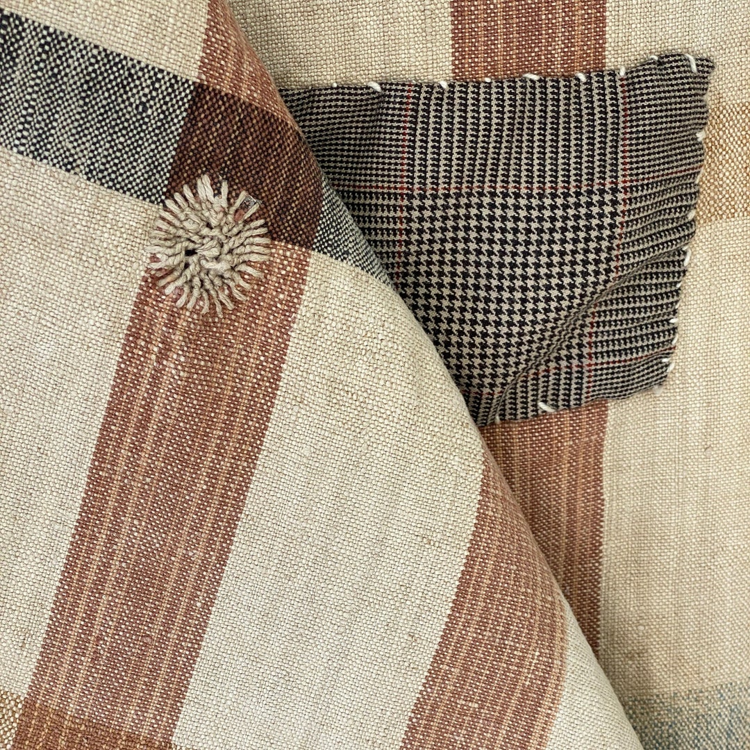 Farmhouse Rustic Textile Antique Hand Woven Linen French - Etsy