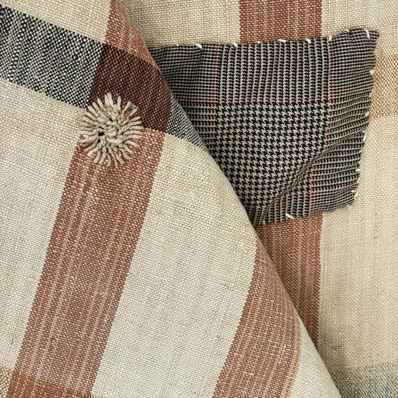 Farmhouse Rustic Textile Antique Hand Woven Linen French - Etsy