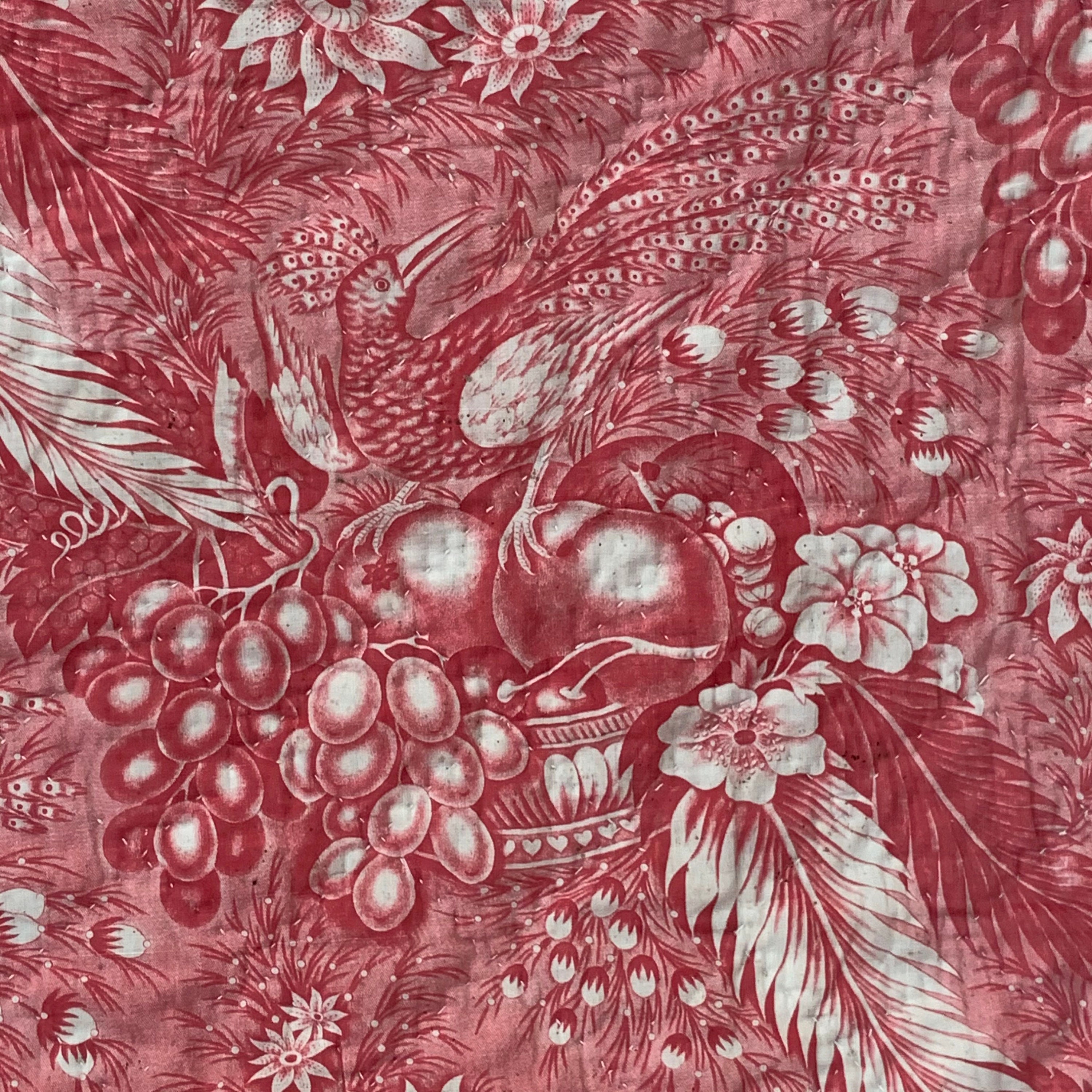 Antique French Toile Alsace Bedding Textile 1800 Pink Toile - Etsy