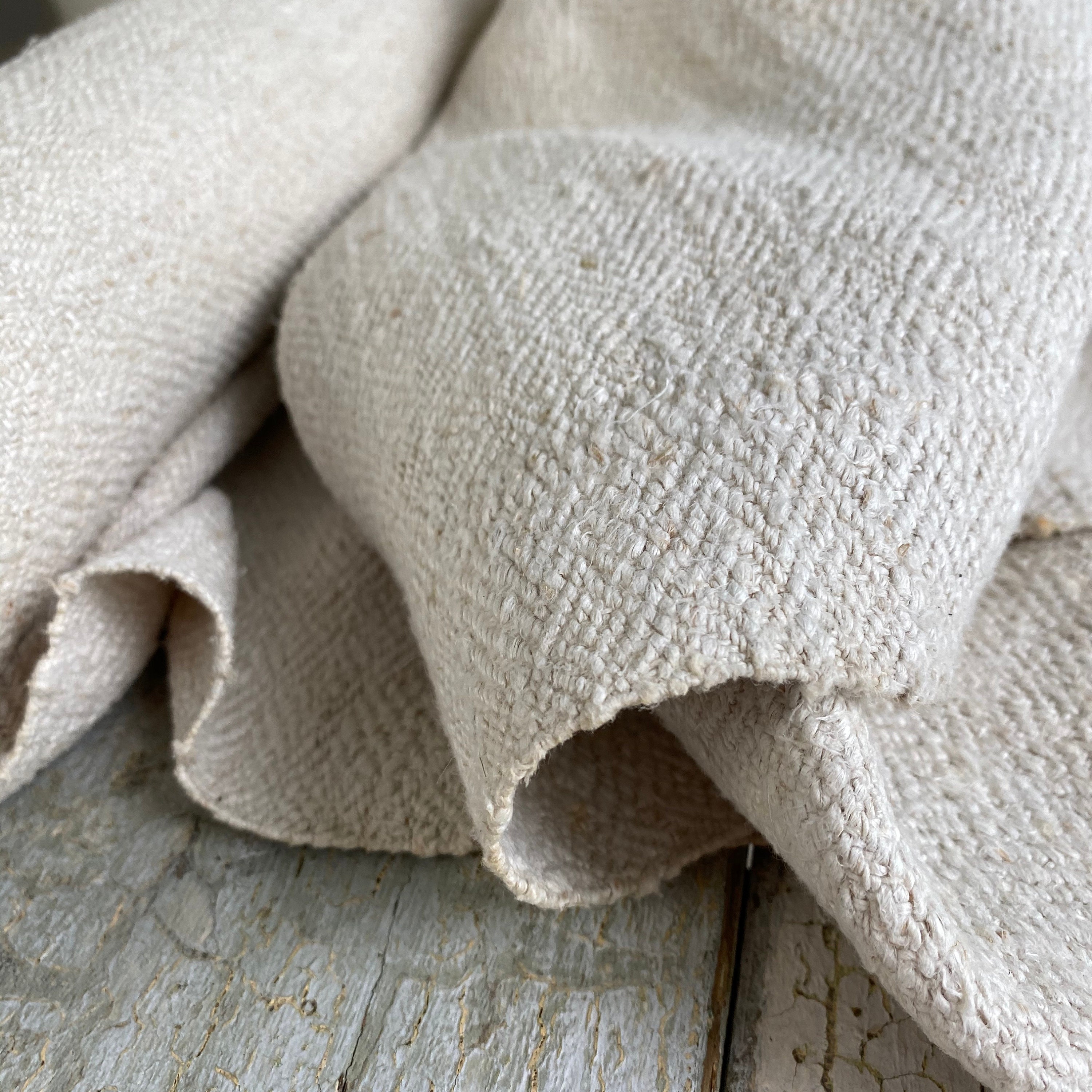 Hemp Heavy Nubby Homespun Hemp Antique European Fabric | Etsy