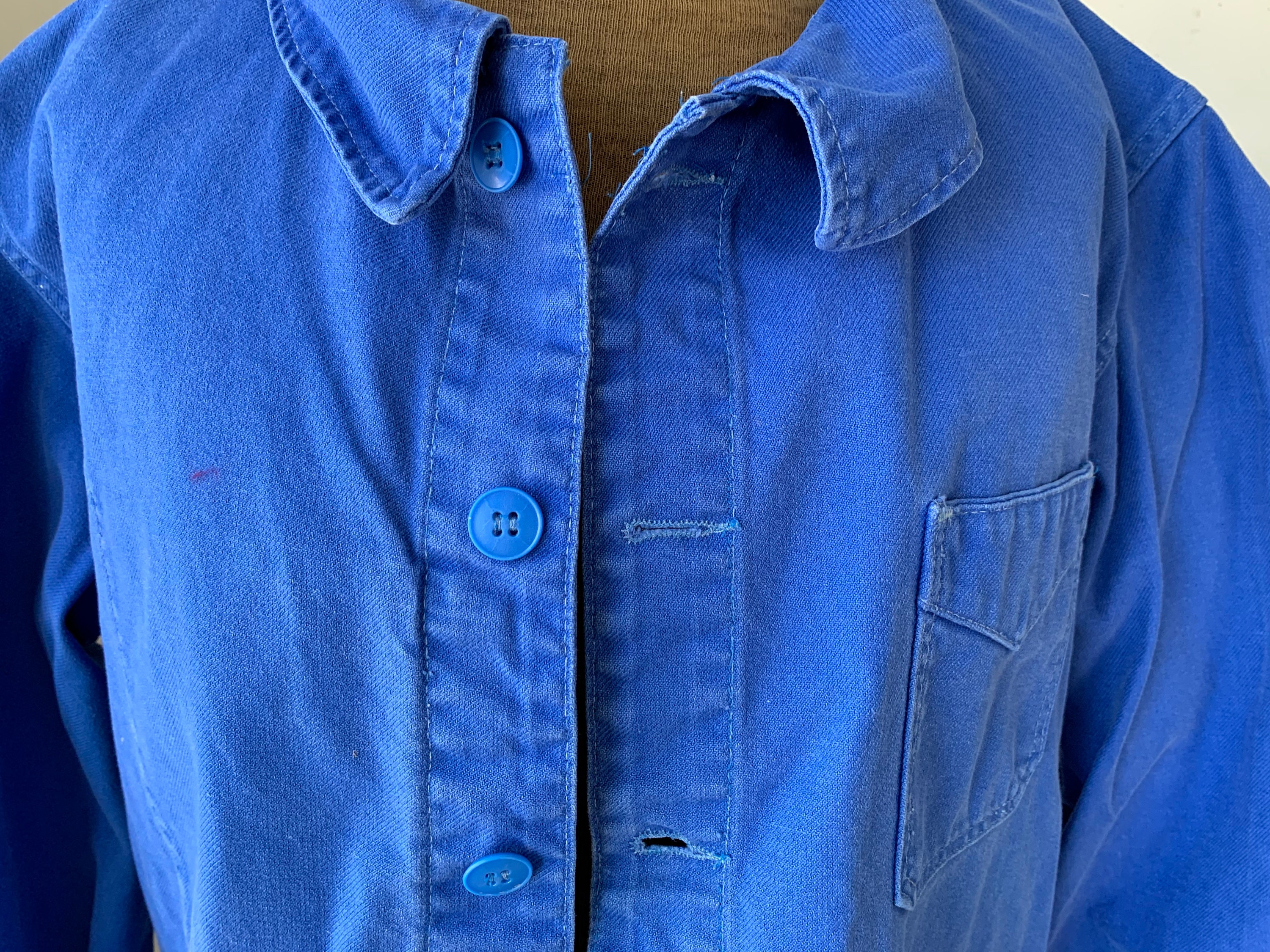 Vintage French Prussian Blue Jacket Farmer's Work Clothing - Etsy