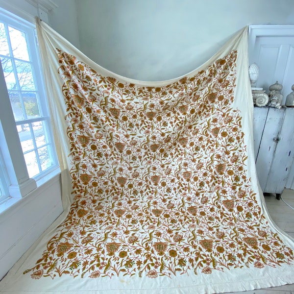 Crewel Bedspread - Etsy