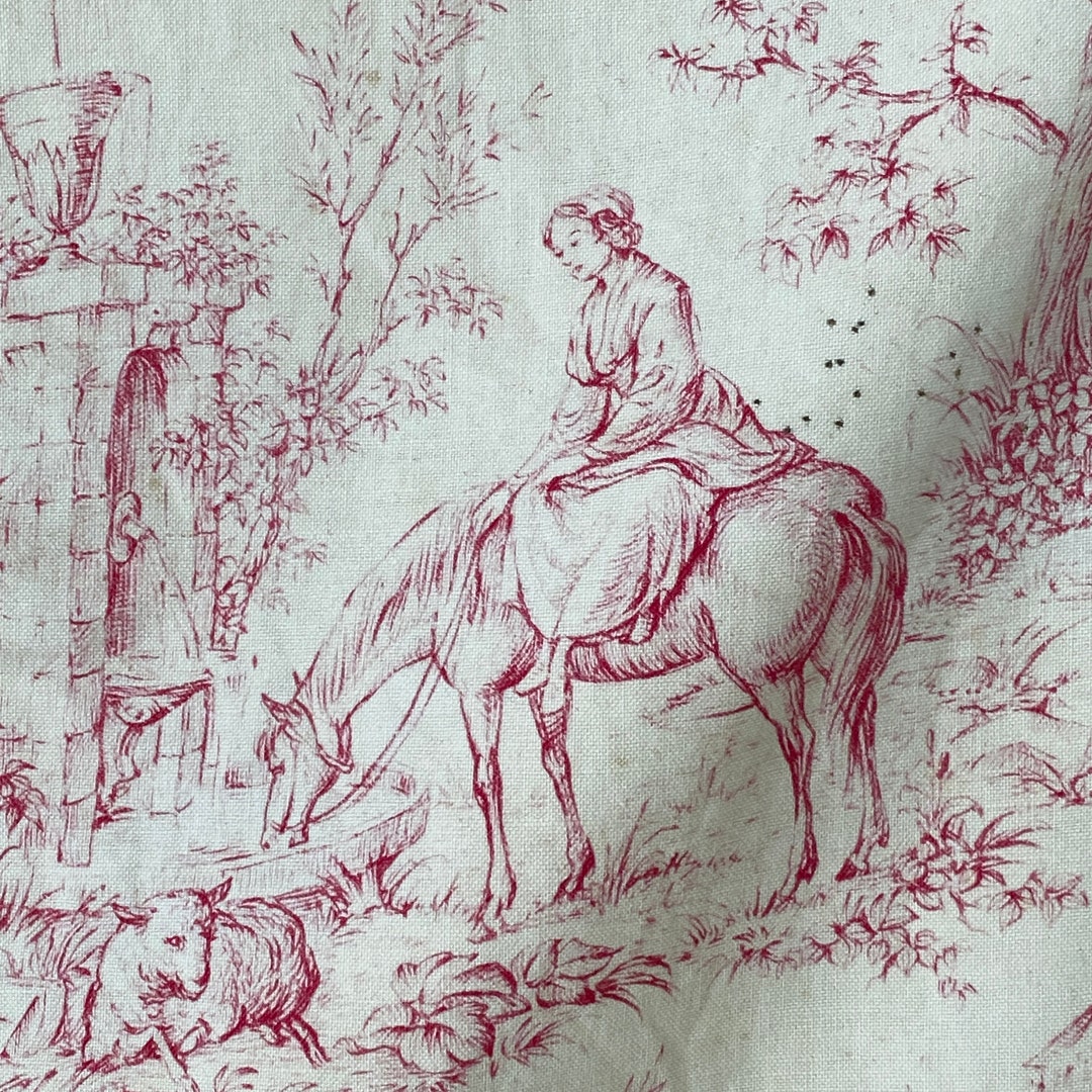 55 X 29 Duvet Cover Antique French Toile Fragment Late 1800s-1900 ...