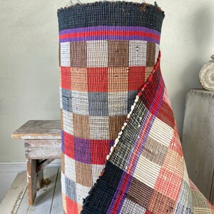 PER 1 YARD Vintage Rag Rug Stair Hall Table Runner European Carpet Rug ...