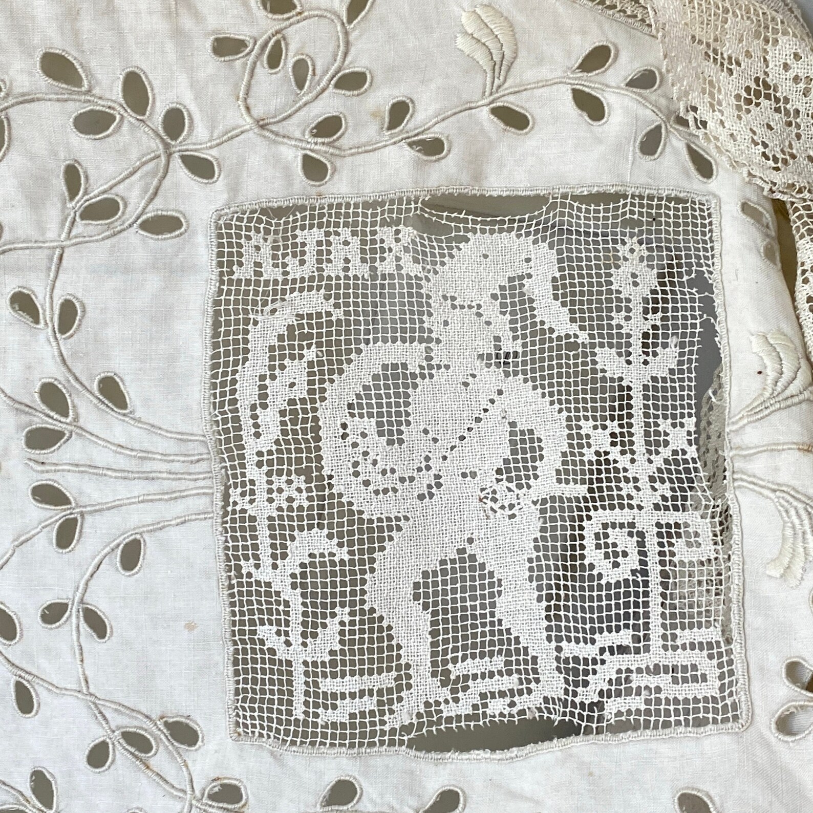Antique French Greek Mythology God Lace Textile Hand Worked - Etsy