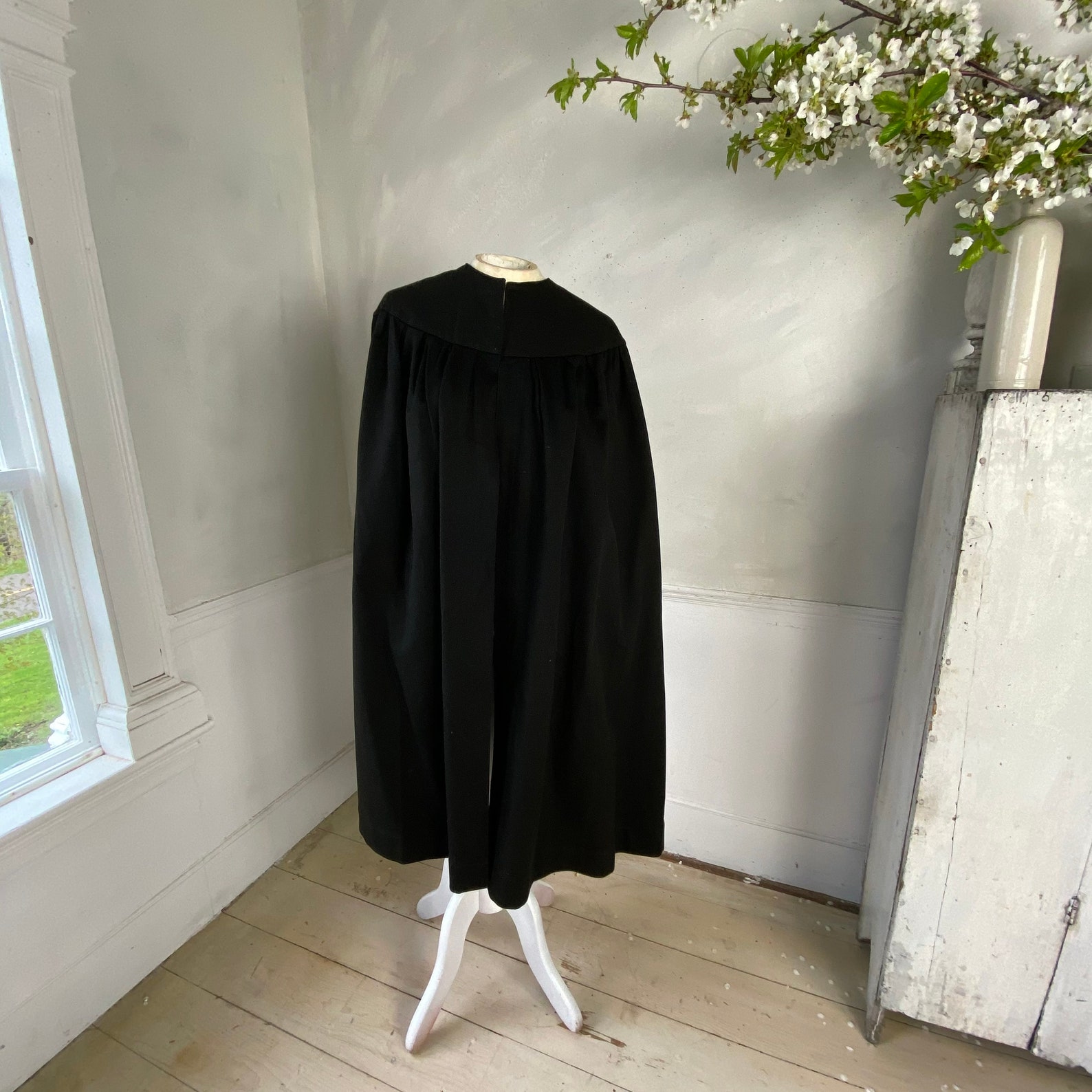 Judge's Gown Antique Cape Cloak Black Velvet and Wool 1900 - Etsy