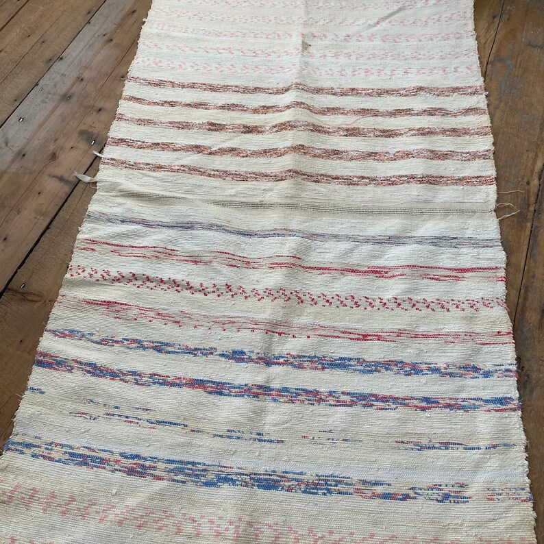 Vintage Rag Rug Stair Runner Hand Woven Hallway Carpet 36 - Etsy