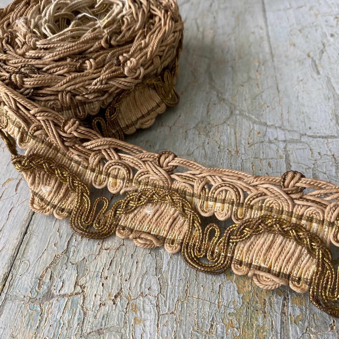 3.5 Yards Antique French Trim Passementerie Gimp Eco-friendly - Etsy