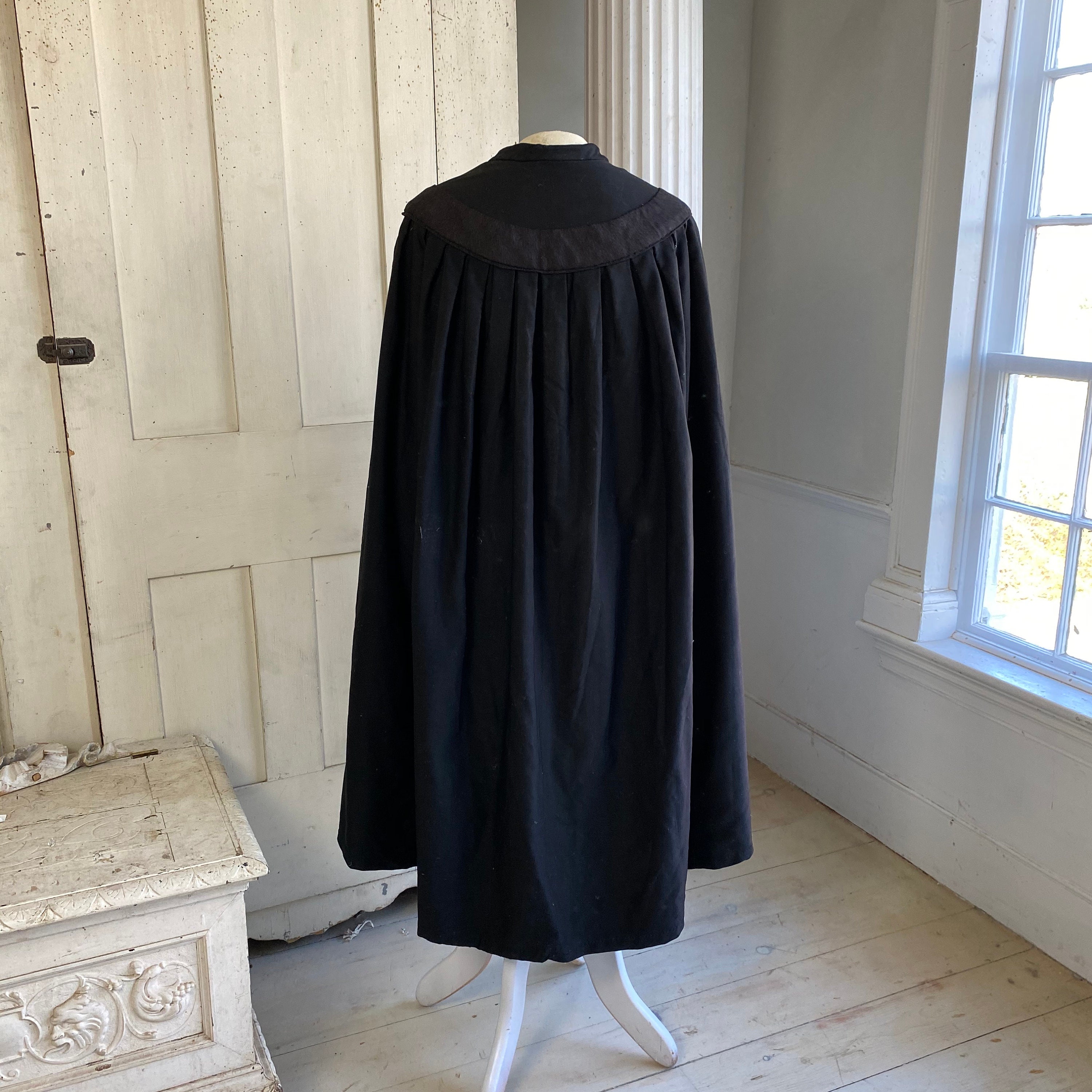 Judge's Gown Antique Cape Cloak Black Velvet Wool - Etsy