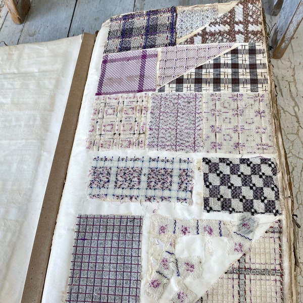 Antique Wool Sample Book - Etsy