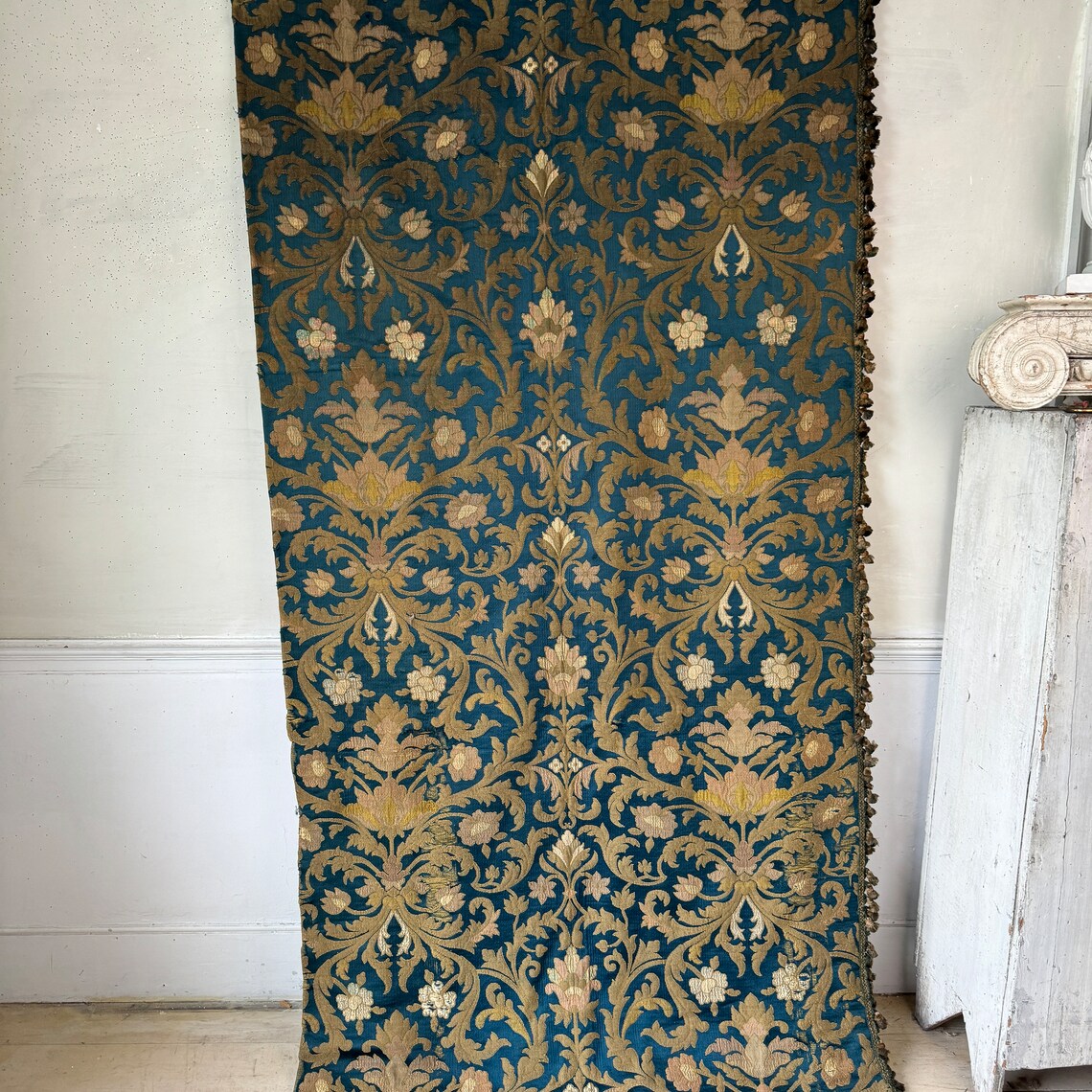 1880 Classic 43x110 Blue Curtain French Textile Blackout Room Darkening ...