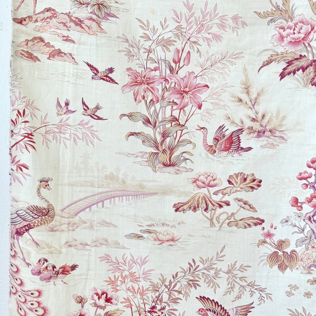 1883 Roun MASTERPIECE French Fabric C1880 Bock and Roller Printed ...