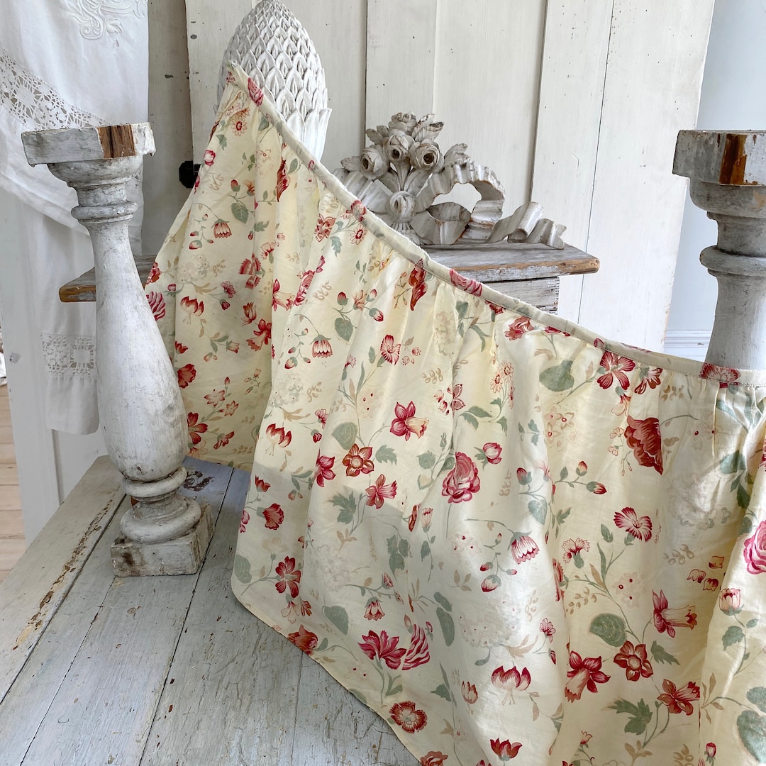 Fabric Material Faded Floral Vintage French Printed Cotton Material ...