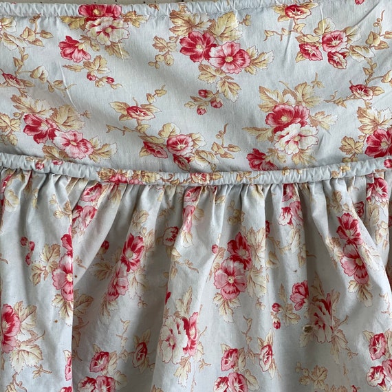 Shabby Chic French Country Fabric Pale Blue Floral Faded Etsy