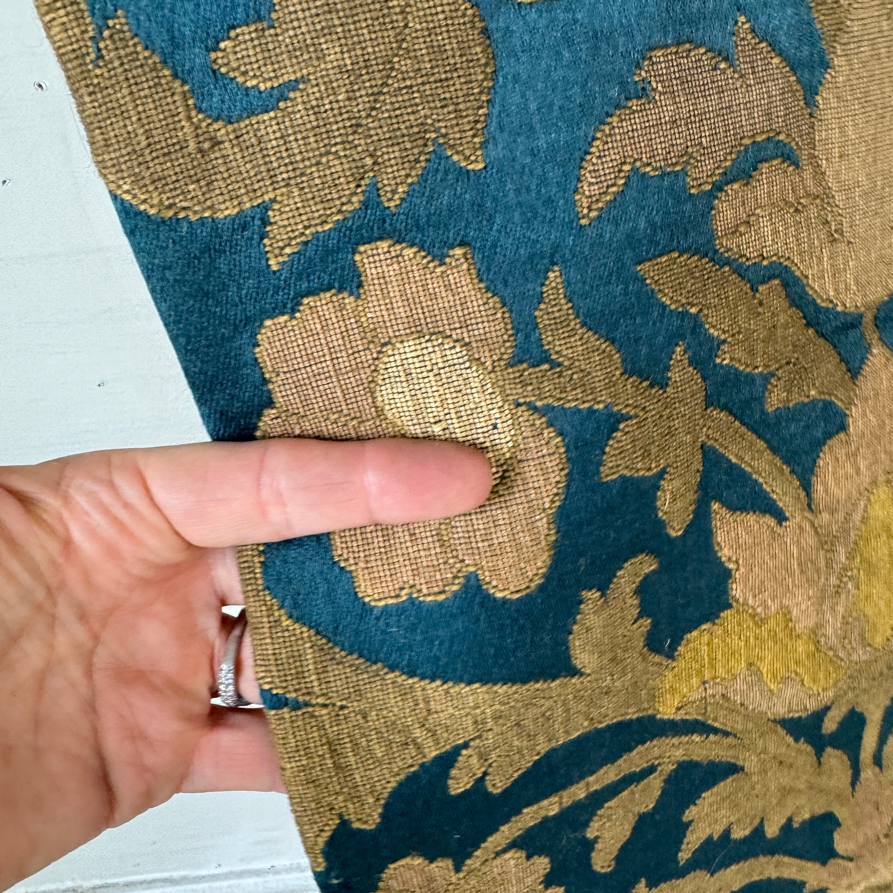 1880 Classic 43x110 Blue Curtain French Textile Blackout Room Darkening ...