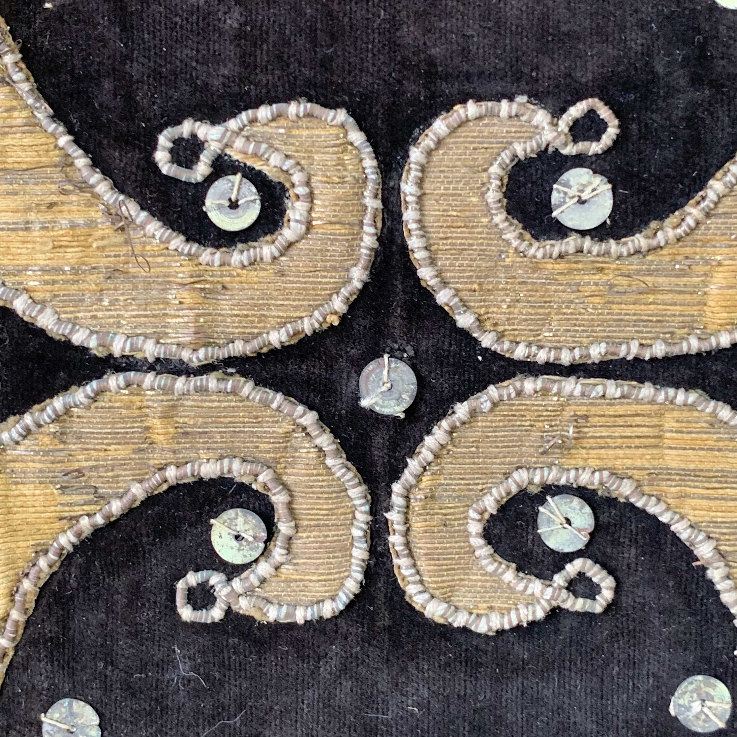 Antique Portuguese 18th Century Brocade Applique Metallic Embroidery ...