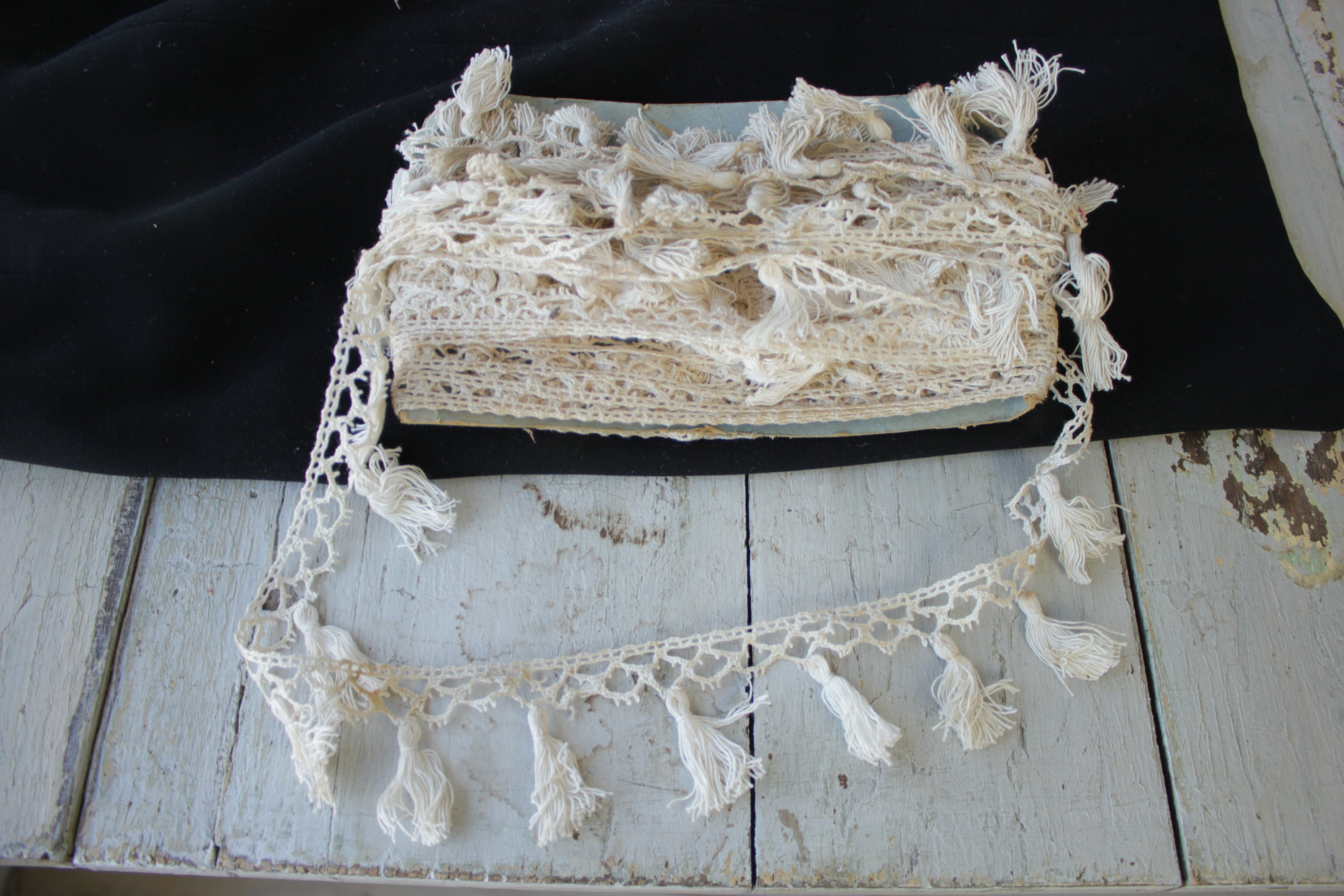 Antique Crocheted Lace French Trim or Fringe Hand Made From | Etsy