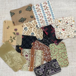 12 Pieces Antique Silk De Lyon Fabric Material Samples Patterns Old ...