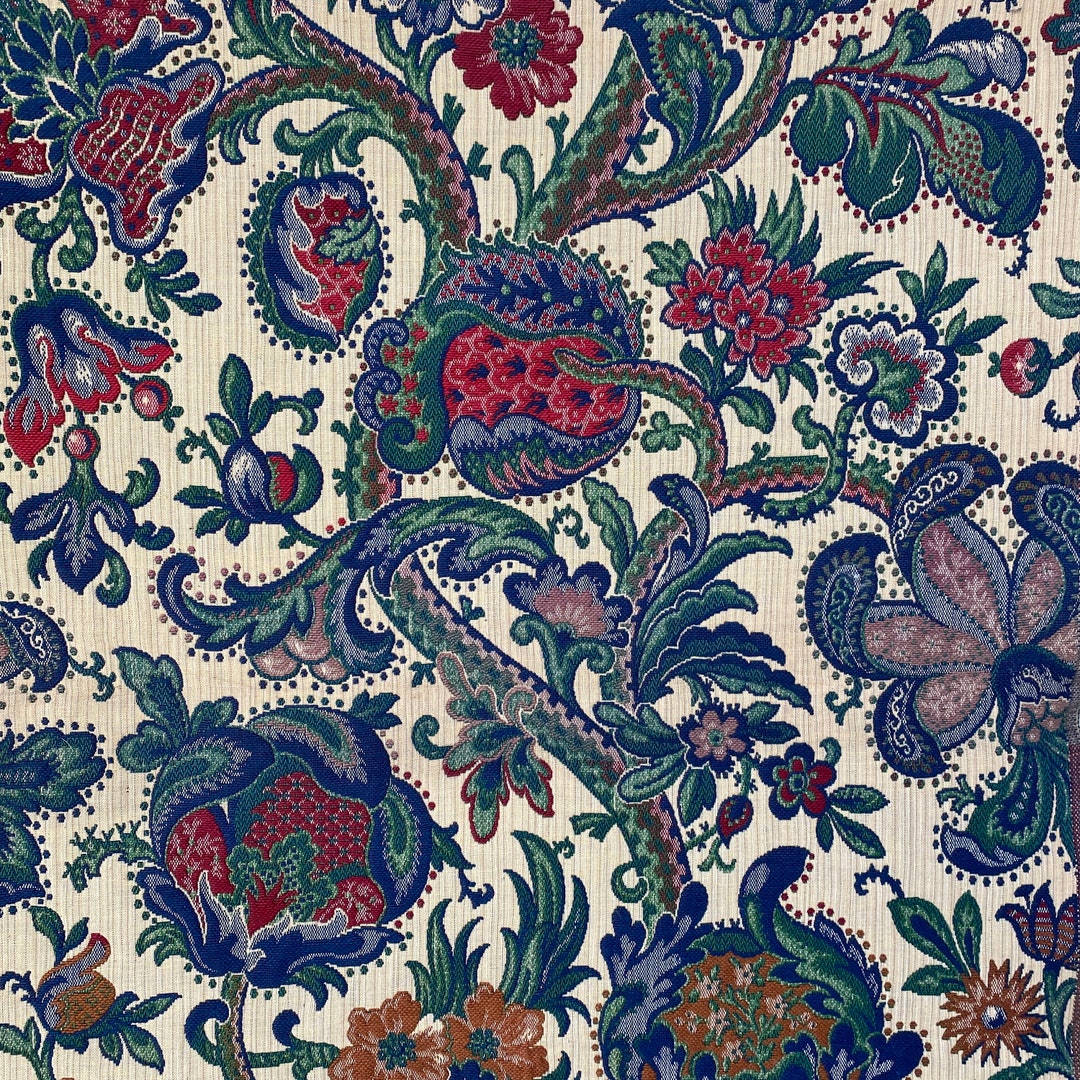 47 Inches Antique Palampore Inspired Indienne 1926 French Jacquard ...