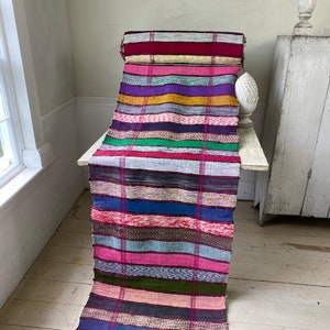 4.1 Yards Vintage Rag Rug Stair Hall Table Runner European Carpet Rug ...