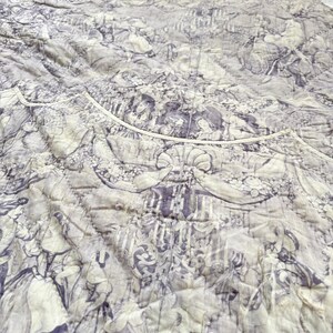 58x48 WEDDING GIFT IDEA Antique French Toile Purple Romantic Unique ...