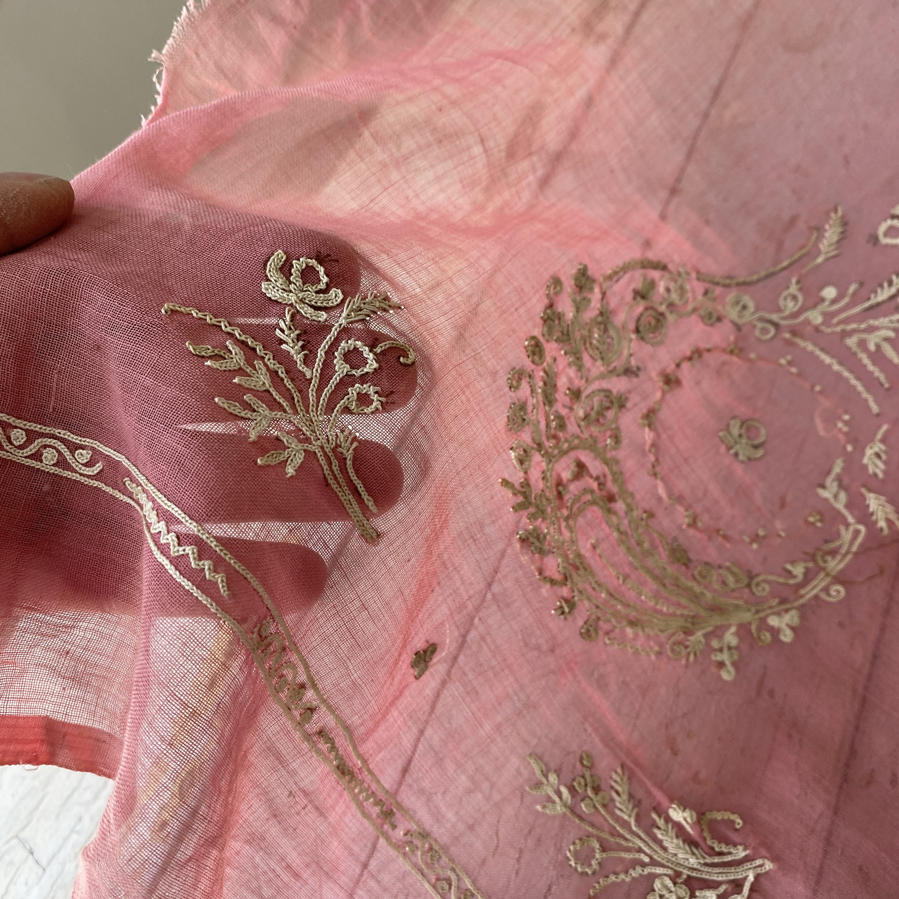 Sheer Antique Embroidery Sampler Sample Hand Worked | Etsy