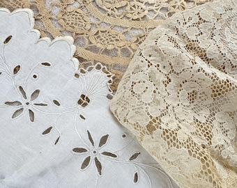 French Lace Project Bundle 19th Florals Linen Bundle Trim Patchwork ...