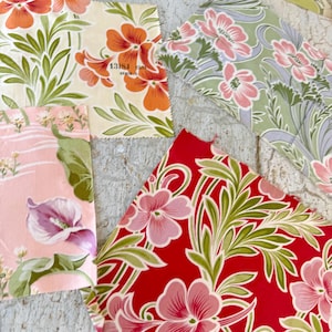 7 12x7 Sample Calla Lily Swatches Antique Patchwork French Fabric ...