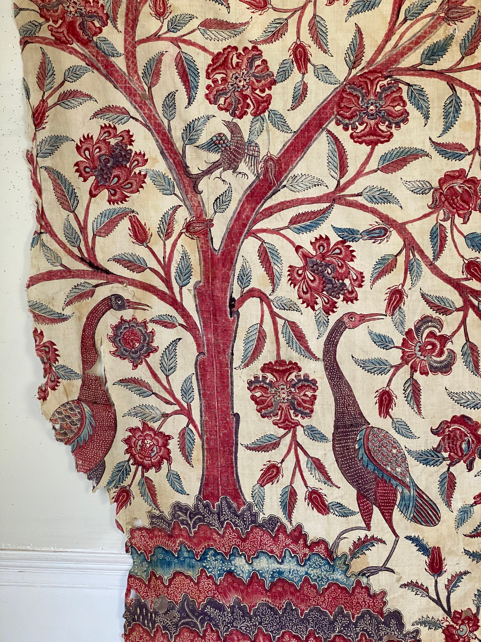 Antique Indian Palampore Chintz Painted 18th for European Market 1750 ...