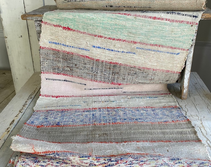 Vintage Rag Rug Vintage Stair Runner European Hand Woven | Etsy