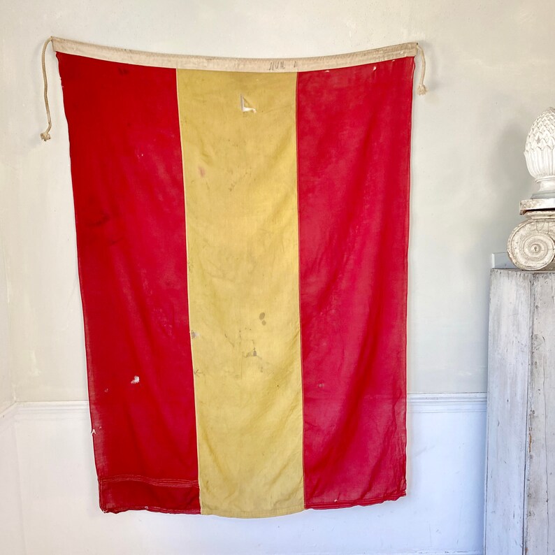 Vintage World War II Naval Flag Authentic WW2 "1" "one" Meaning the ...