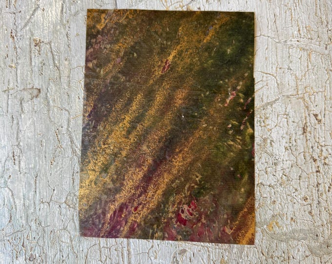 7.25 X 5.5 Antique French Marbled Paper ~ Hand-marbled Unique Art Paper ...