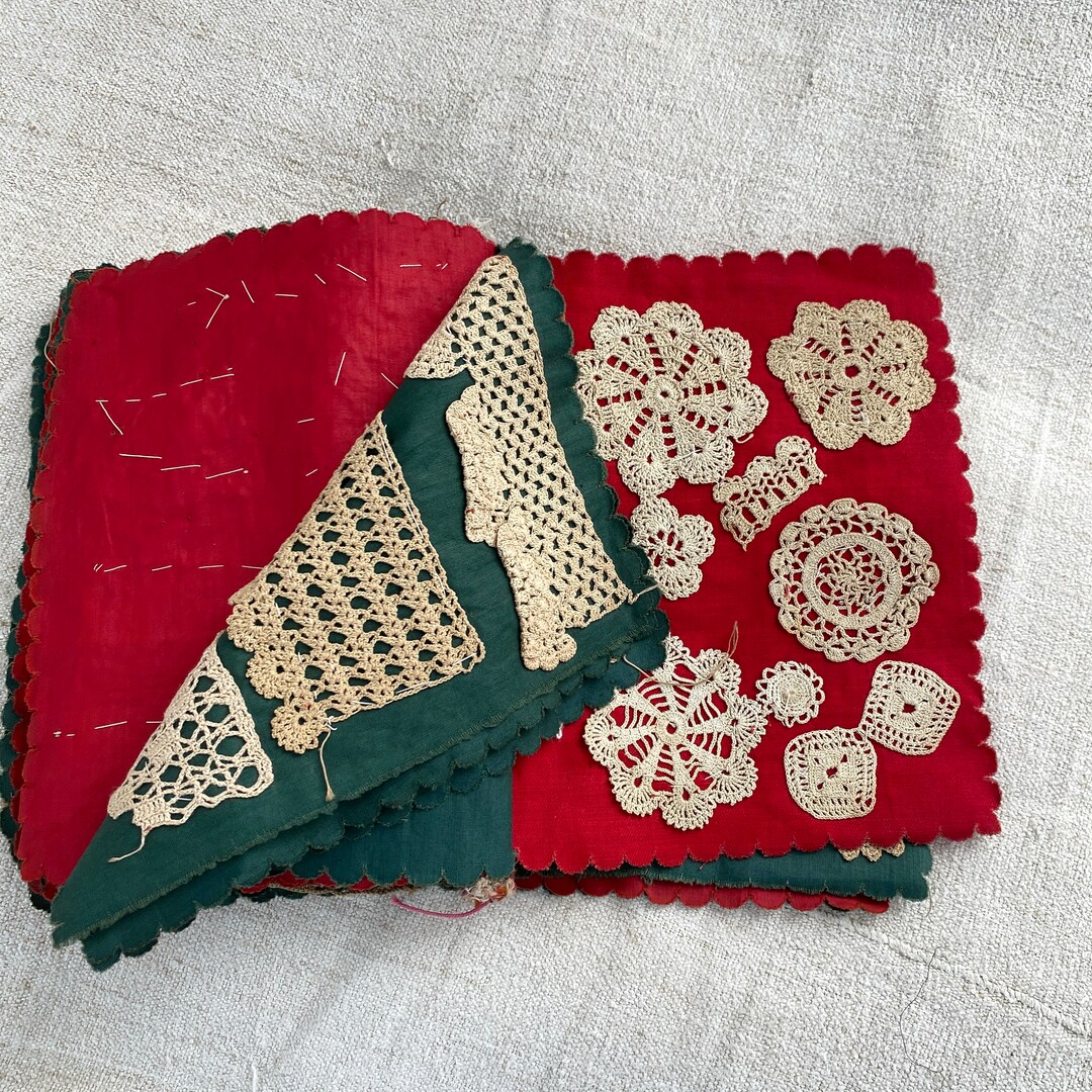 145 Lace Crochet Samples Book Trim Handmade Unique School Girl Journal ...
