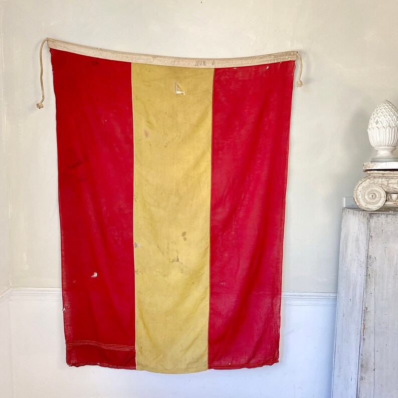 Vintage World War II Naval Flag Authentic WW2 "1" "one" Meaning the ...
