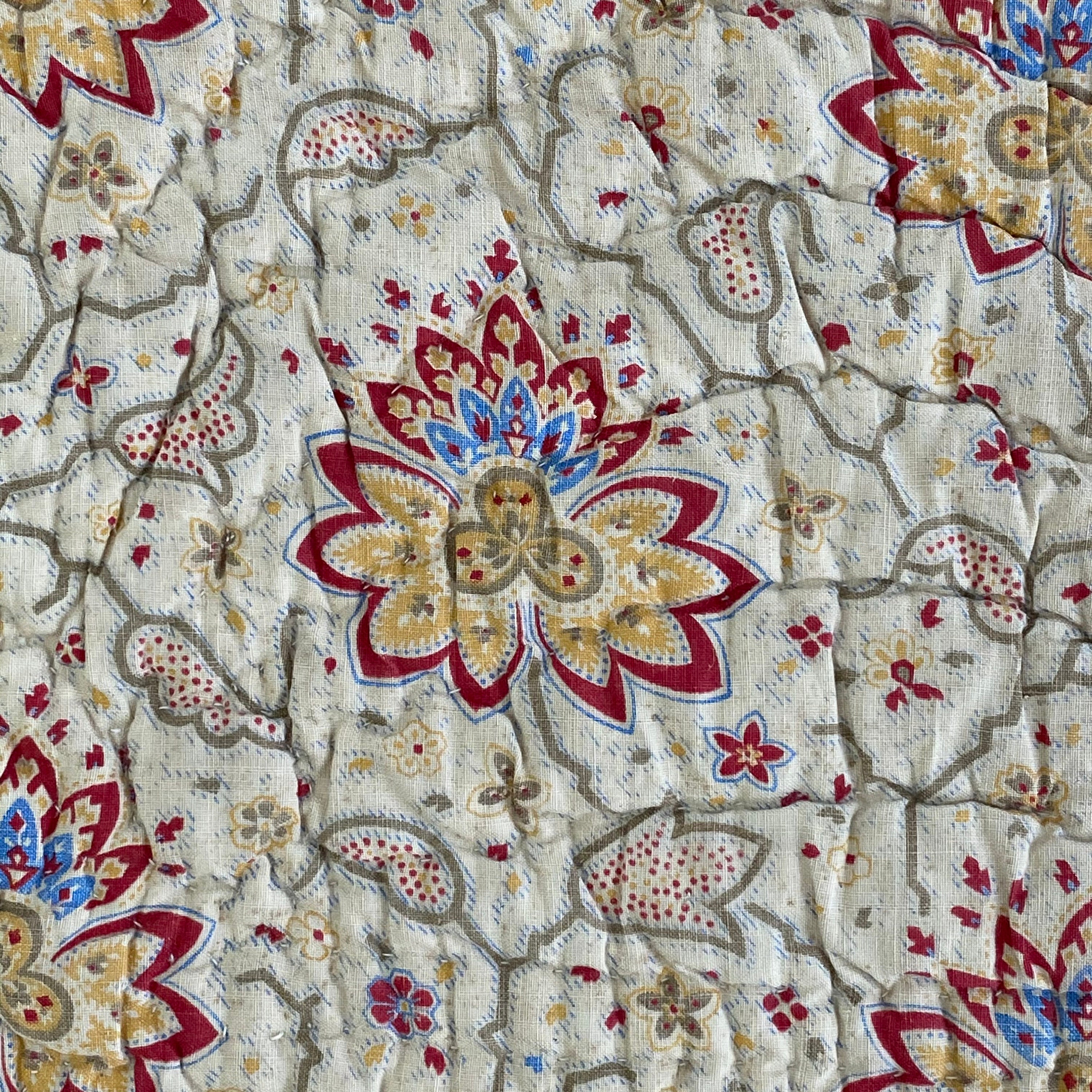 Wonderful Design Whole Cloth Quilt Antique French Boutis Textile C 1810 ...
