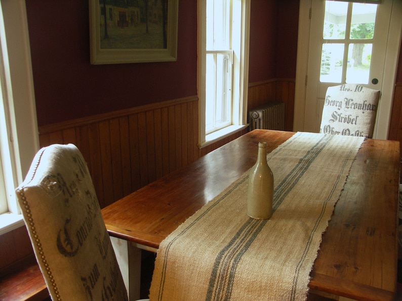 Antique Hemp Table Stair Runner Caramel Stripes Homespun Heavy - Etsy