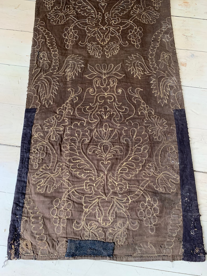 Antique Portuguese 18th Century Brocade Applique Metallic - Etsy