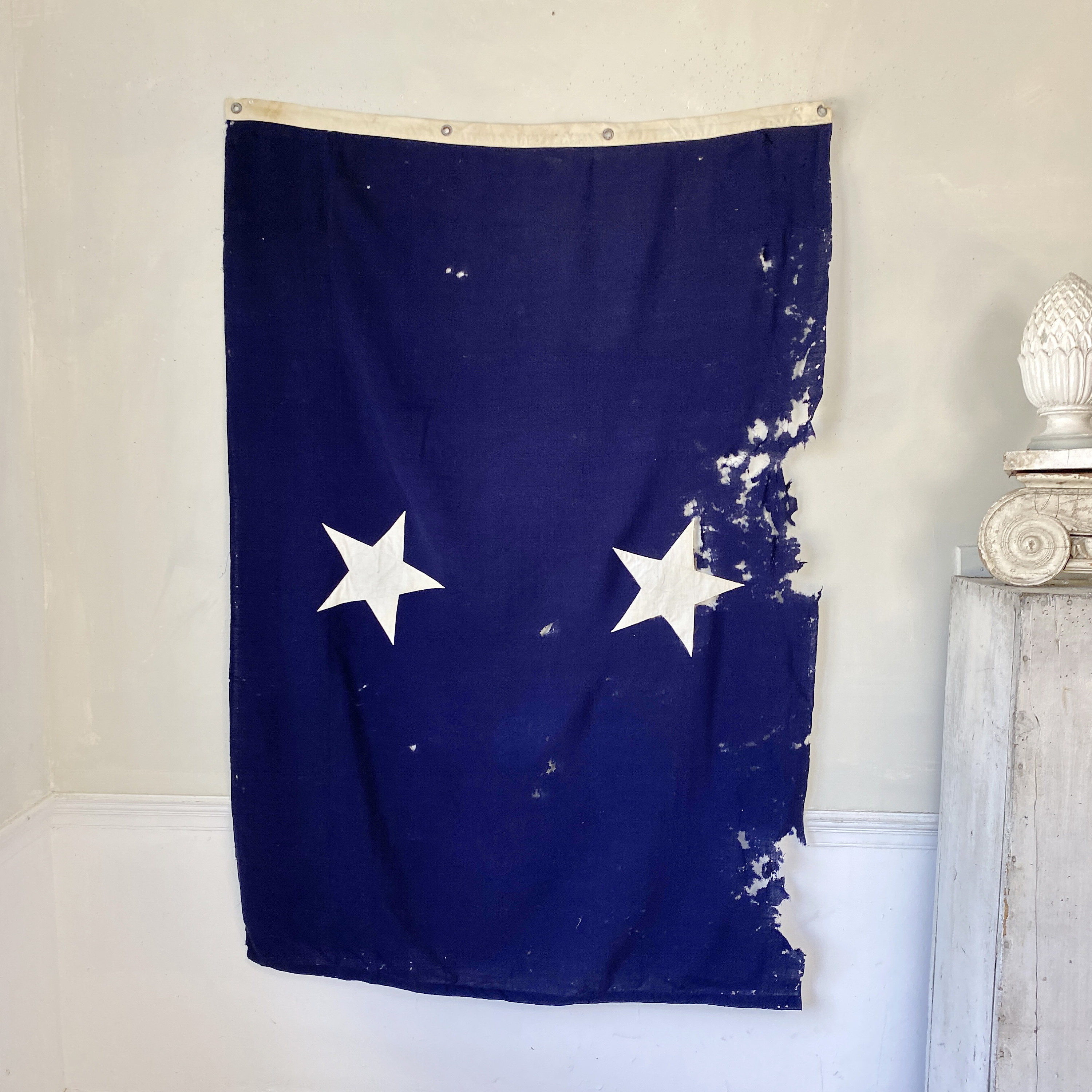 Vintage World War II US Naval Flag Authentic WW2 Two Star Rear - Etsy