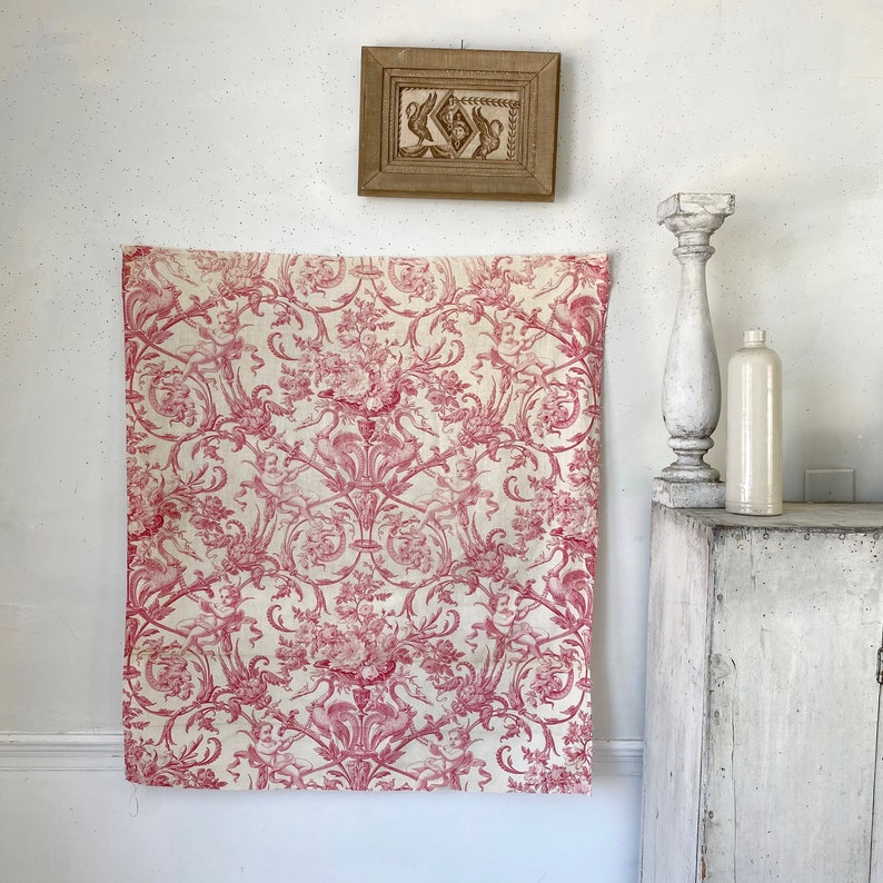 Grotesque Fabric Material Antique French Brown Design 1880 - Etsy