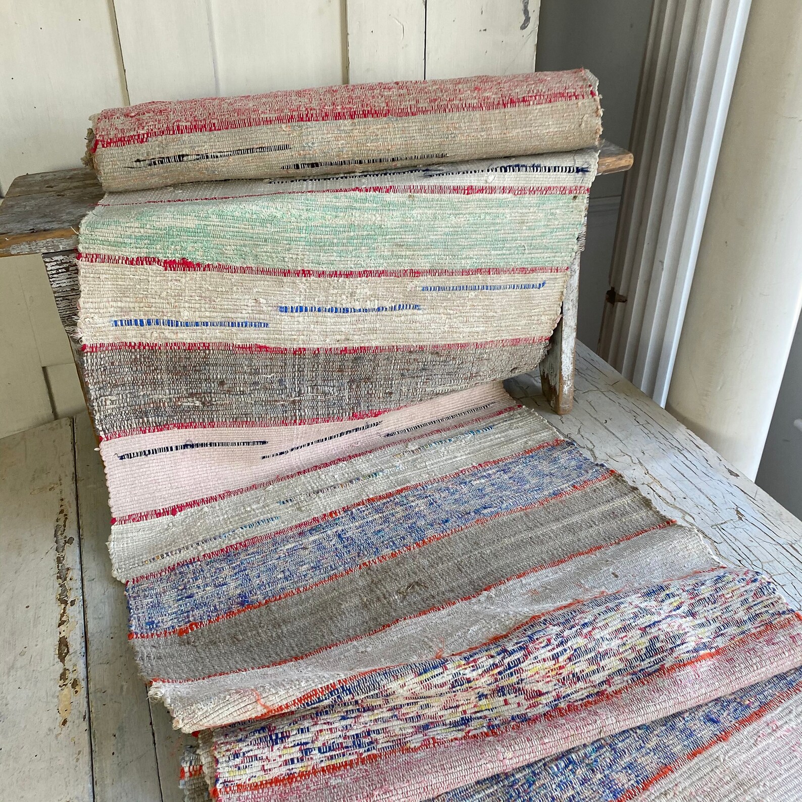 Vintage Rag Rug Vintage Stair Runner European Hand Woven Colorful ...