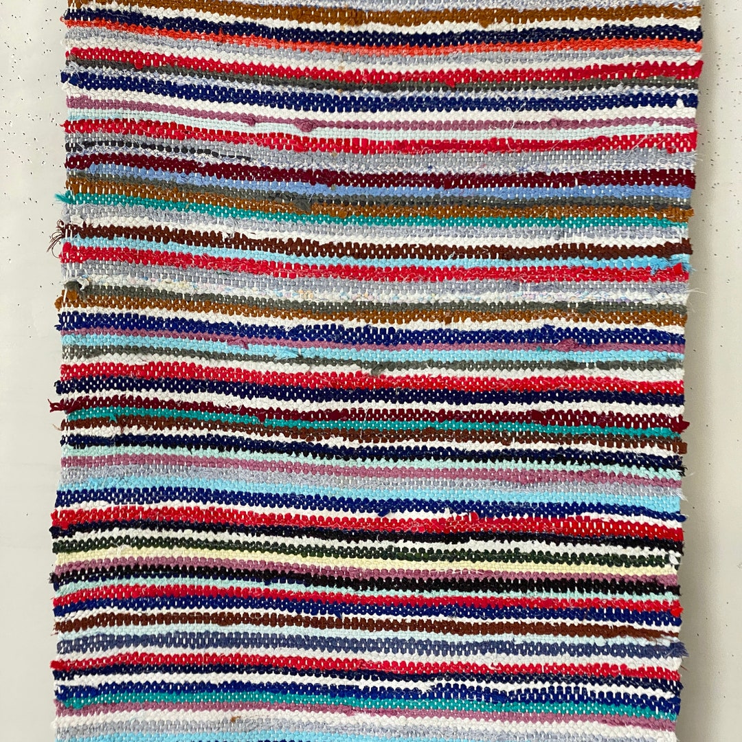 Vintage Rag Rug Vintage Stair Runner European Hand Woven Colorful ...